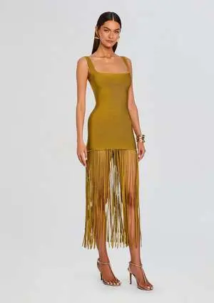 Retrofete Saddler Dress Fringe Maxi Skirt