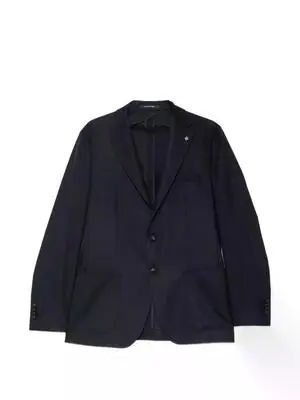 Tagliatore Single-breasted Wool Blazer - Blue