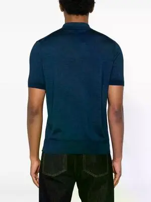 Canali Short-sleeve Polo Shirt - Blue