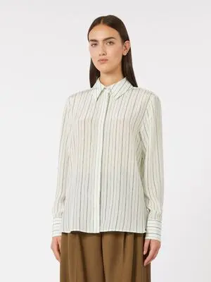 Max Mara Printed Silk Crepe De Chine Shirt