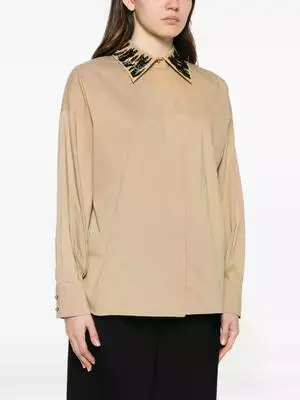 Max Mara Embellished Collar Shirt