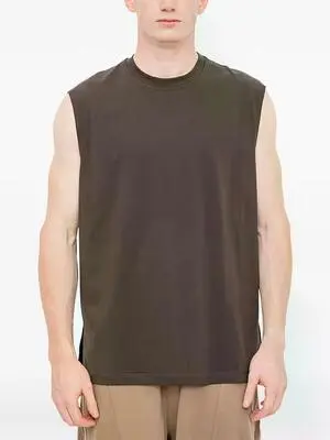 JOE CHIA Boxy Sleeveless T-shirt - Brown