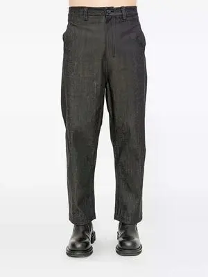 JOE CHIA Traceline Panelled Trousers - Brown