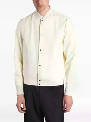 SALVATORE SANTORO Leather Bomber Jacket - Neutrals