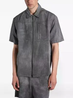 ROBERTO COLLINA Zip-up Short-sleeve Shirt