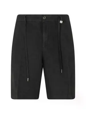 MYTHS Drawstring Elasticated-waist Shorts - Black