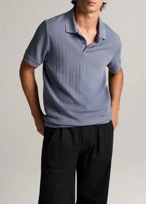 Vince Drop-needle Stripe Pima Cotton Polo Shirt - Hawk Blue