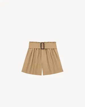 Saint Laurent Paperbag Bermuda Shorts In Cotton