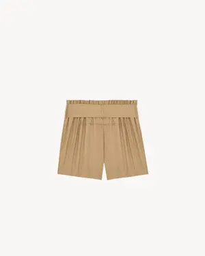 Saint Laurent Paperbag Bermuda Shorts In Cotton
