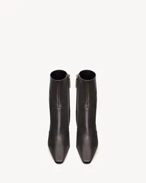 Saint Laurent Opyum Ankle Boots In Smooth Leather