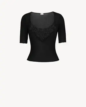 Saint Laurent Ribbed Blouses