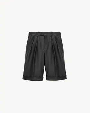 Saint Laurent Pleated Shorts For Women