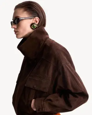 Saint Laurent Vintage Split Leather Jacket - Ebene