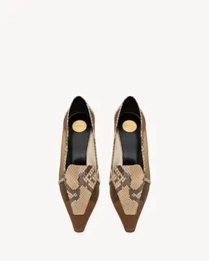 Saint Laurent Cobra Pumps In Mesh And Python