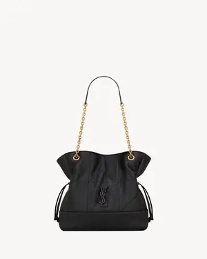 Saint Laurent Jamie Small Shopping Bag In Lambskin - Black