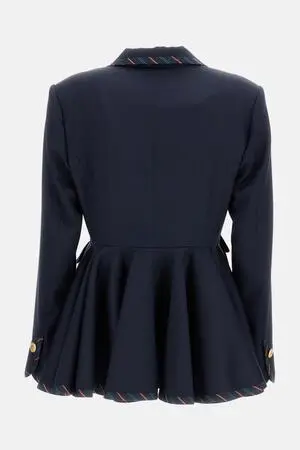 Anrealage Lancet Lapel Jacket Navy Wool