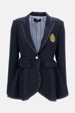 Anrealage Lancet Lapel Jacket Navy Wool - Blue