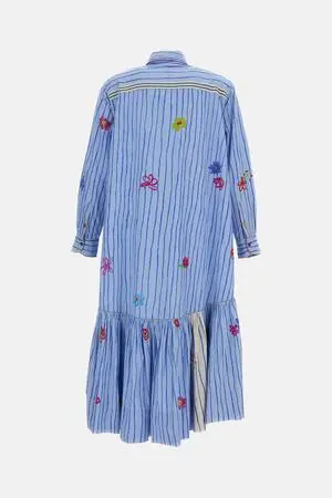 Pero Silk Maxi Dress With Floral Motifs