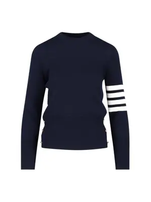 Thom Browne 4-bar" Crewneck Sweater - Blue