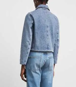 FRAME The Palm Cropped Denim Jacket