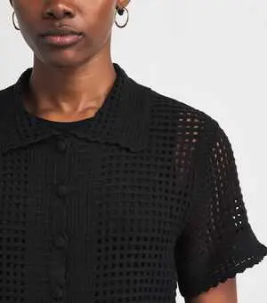 FRAME Crochet Button-up Shirt