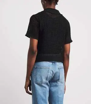 FRAME Crochet Button-up Shirt