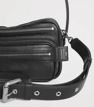Acne Studios Leather Camero Party Shoulder Bag - Black