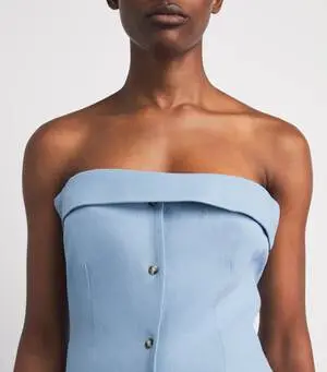 Nanushka Maleah Strapless Tailored Top - Blue