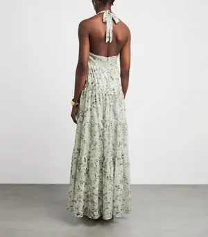 Alice + Olivia Embroidered Floral Maxi Dress