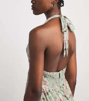 Alice + Olivia Embroidered Floral Maxi Dress