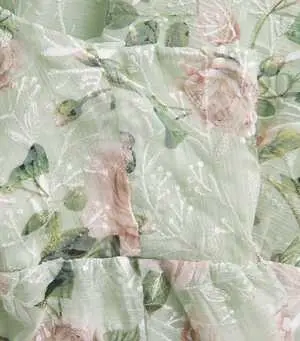 Alice + Olivia Embroidered Floral Maxi Dress