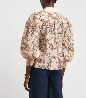 Alice + Olivia Charis Floral Cotton-silk Blouse - Pink