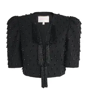 Carolina Herrera Tasseled Cropped Jacket