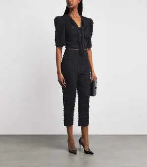 Carolina Herrera Tasseled Cropped Jacket