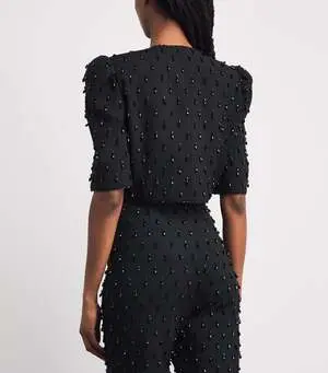 Carolina Herrera Tasseled Cropped Jacket