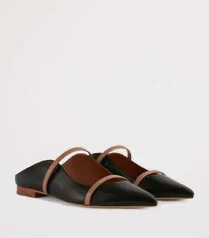 MALONE SOULIERS Leather Maureen Mules With Pointed Toe - Black