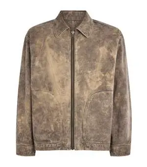 Issey Miyake S Cotton Elements Jacket With Classic Collar And Zip Up Closure