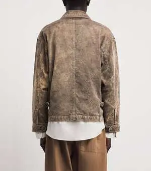 Issey Miyake S Cotton Elements Jacket With Classic Collar And Zip Up Closure