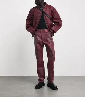 424 Leather Bomber Jacket