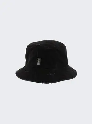 Martine Rose Distressed Logo Bucket Hat