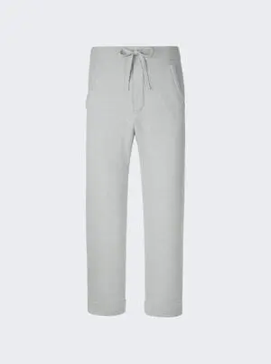 GOD'S TRUE CASHMERE Knit Cashmere Pant Zinc Grey And Emerald - Gray