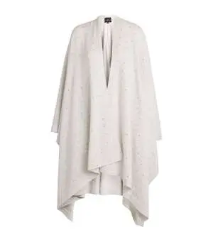 WILLIAM SHARP Cashmere Crystal-embellished Cape