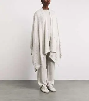 WILLIAM SHARP Cashmere Crystal-embellished Cape