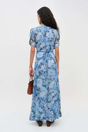 Rixo Novara Chelsea Floral Maxi Dress - Blue