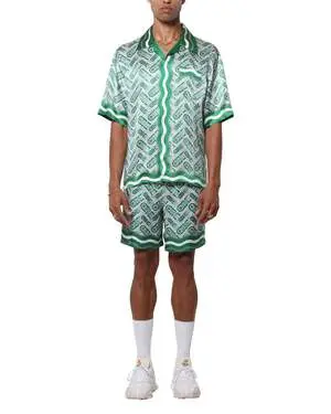 Casablanca Ping Pong Monogram Silk Shirt