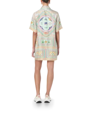 Casablanca Le Labyrinthe Printed Silk Shirt Dress