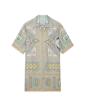 Casablanca Le Labyrinthe Printed Silk Shirt Dress