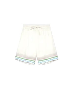 Casablanca Tennis Club Icon Silk Shorts