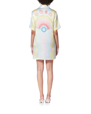 Casablanca Casa Shell Wave Silk Dress