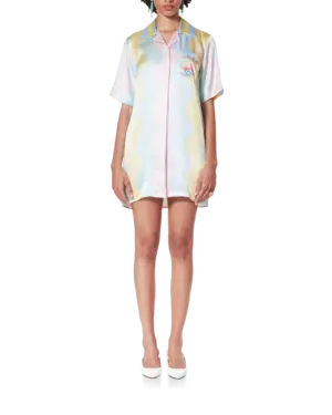 Casablanca Casa Shell Wave Silk Dress